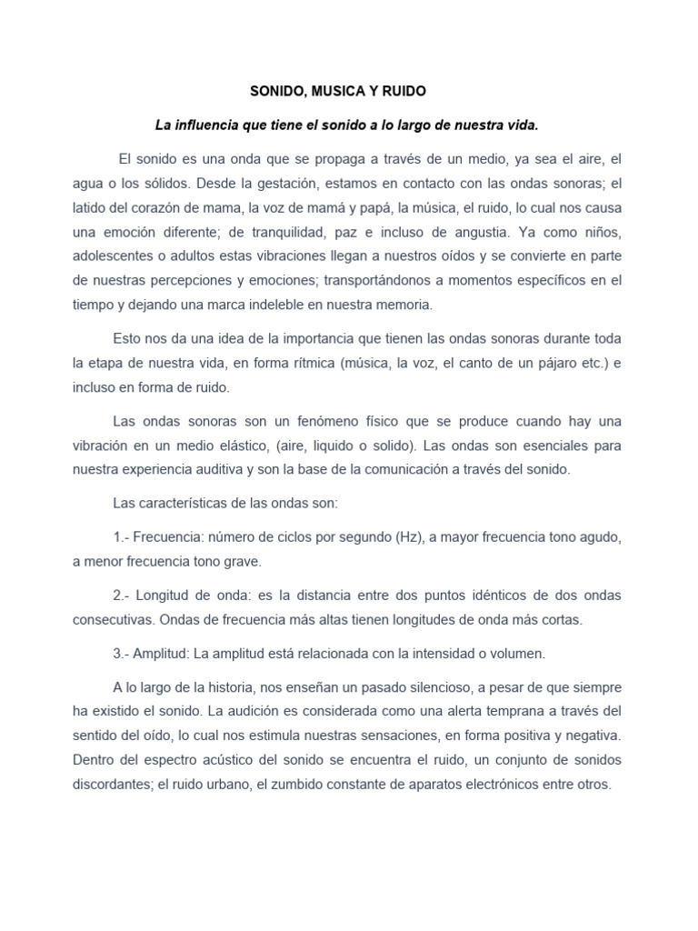 Diferencia de Sonido Ruido y Silencio | PDF | Sonido | Olas Diferencia de Sonido Ruido y Silencio | PDF | Sonido | Olas