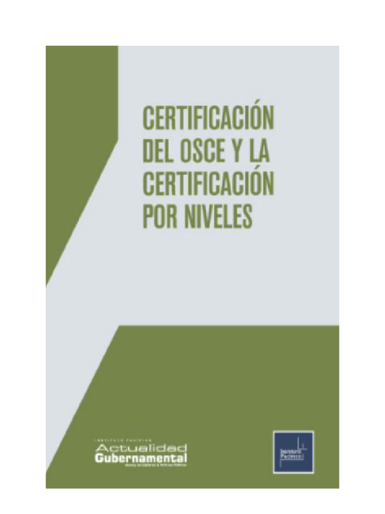 Certificación Del Osce y La Certificación Por Niveles | PDF ...