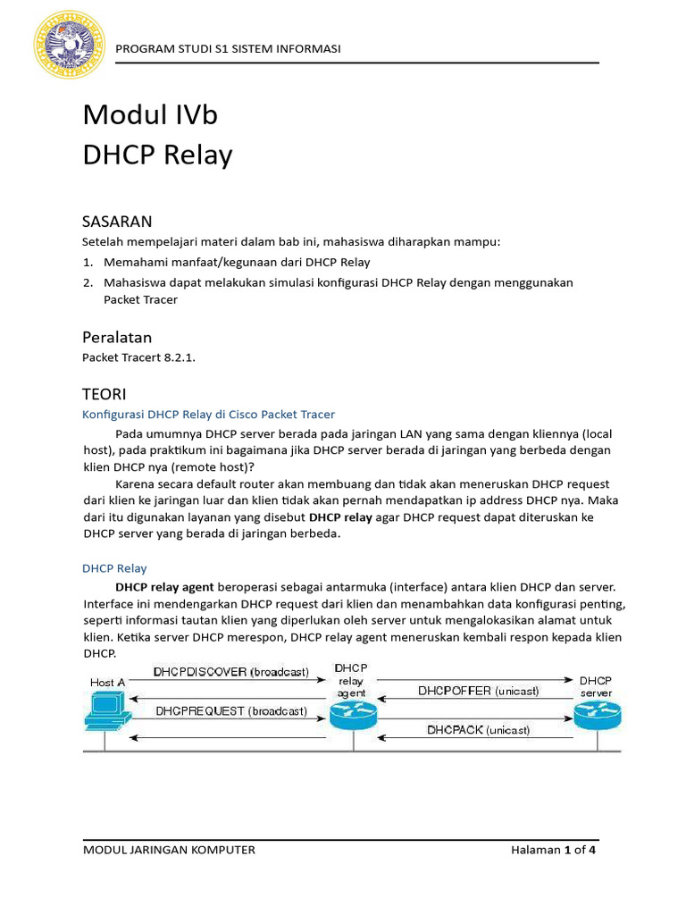 Modul 04b DHCP - Week 06 | PDF | Komputer
