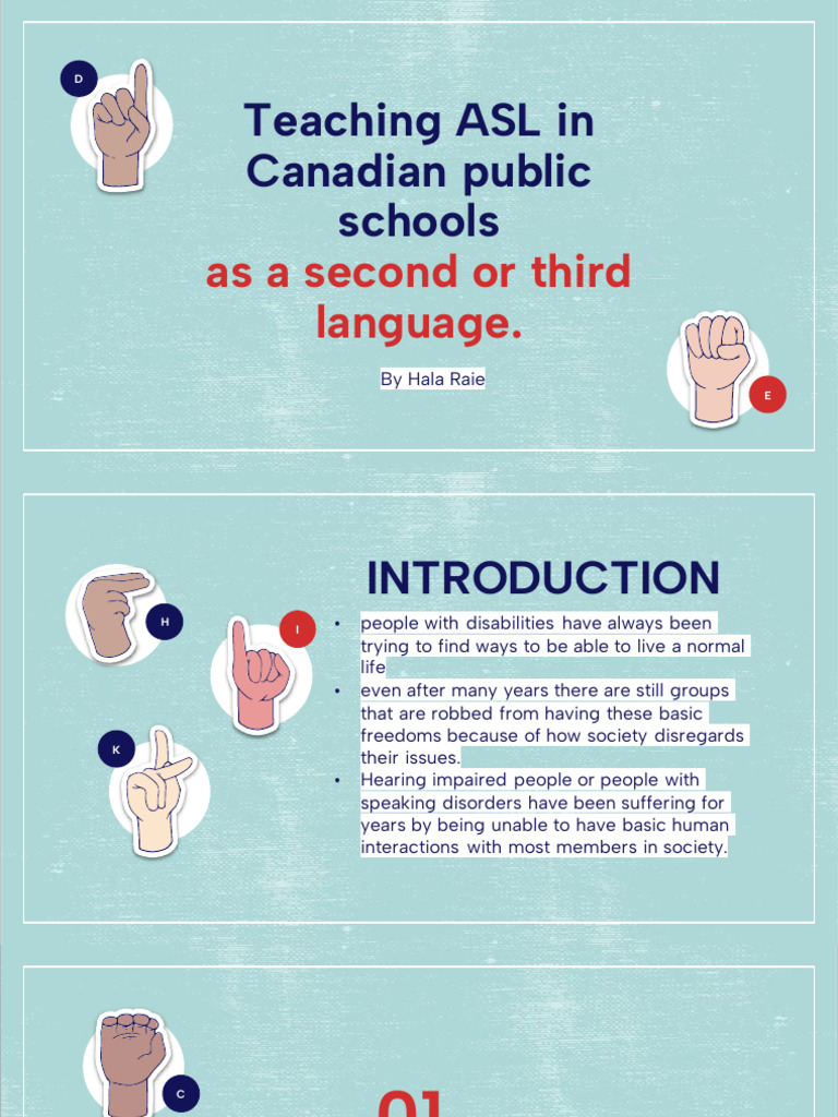Teaching ASL Presentation | PDF | Disability | American Sign Language