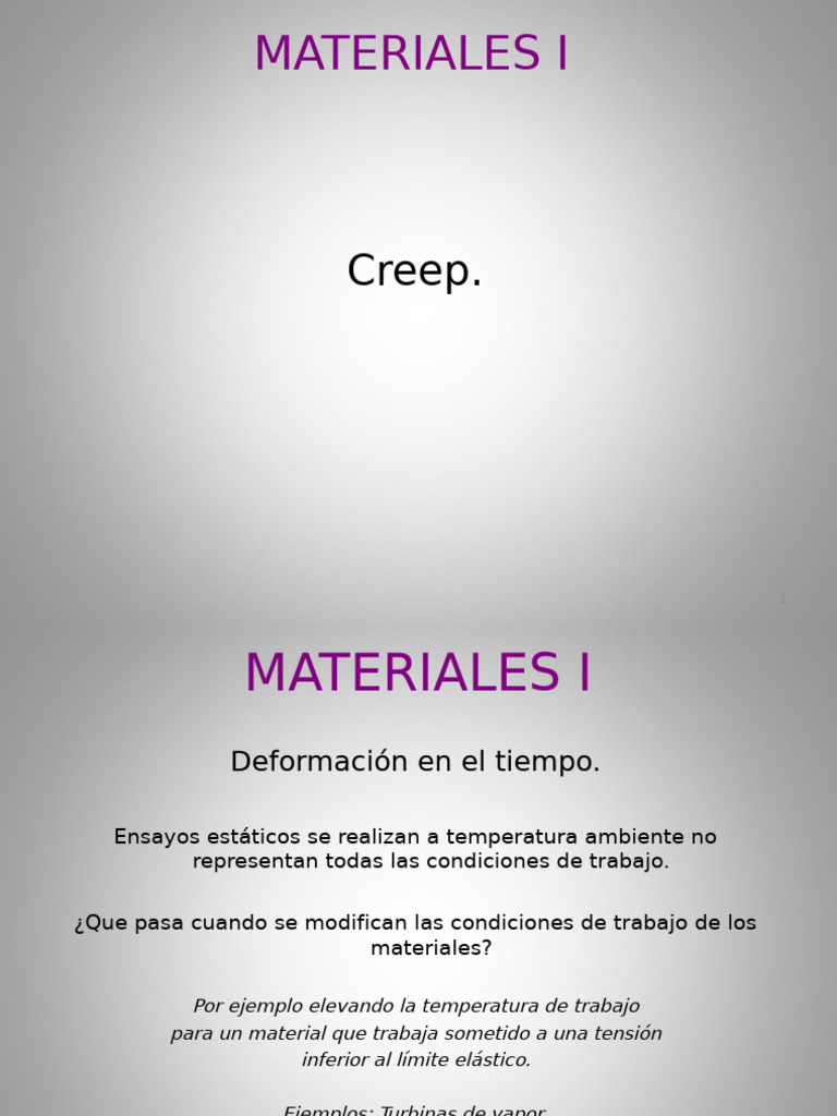 CREEP (2) | PDF | Fluencia (deformación) | Física Aplicada e Interdisciplinaria