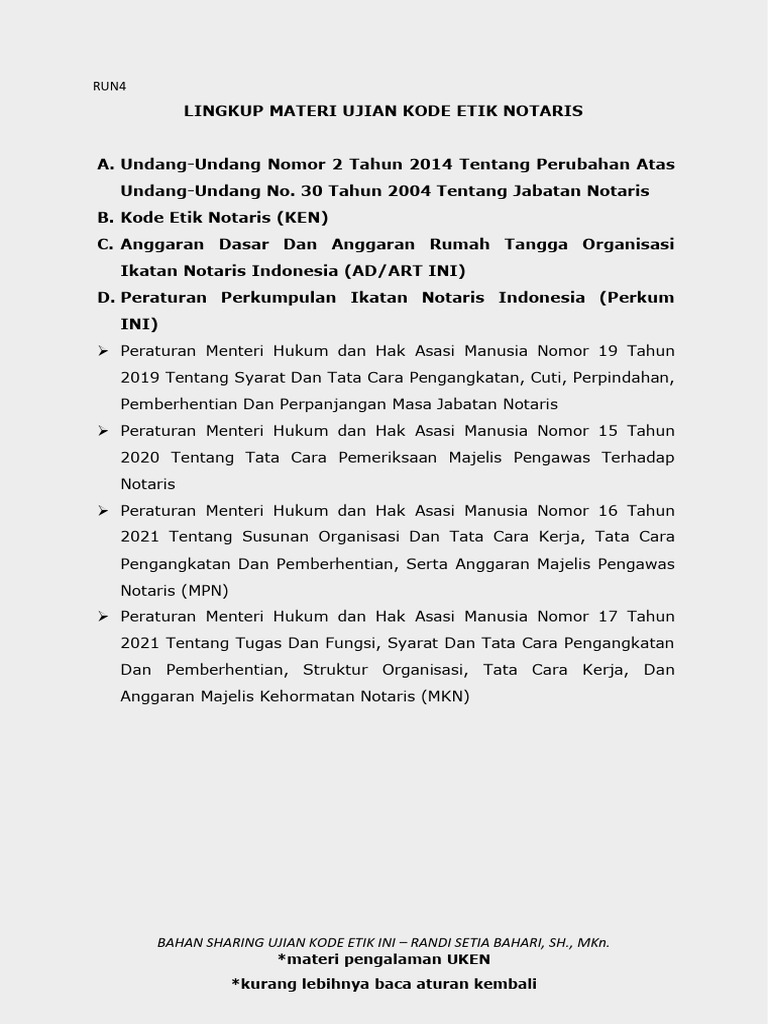 RUN4 - RSB Materi UKEN | PDF