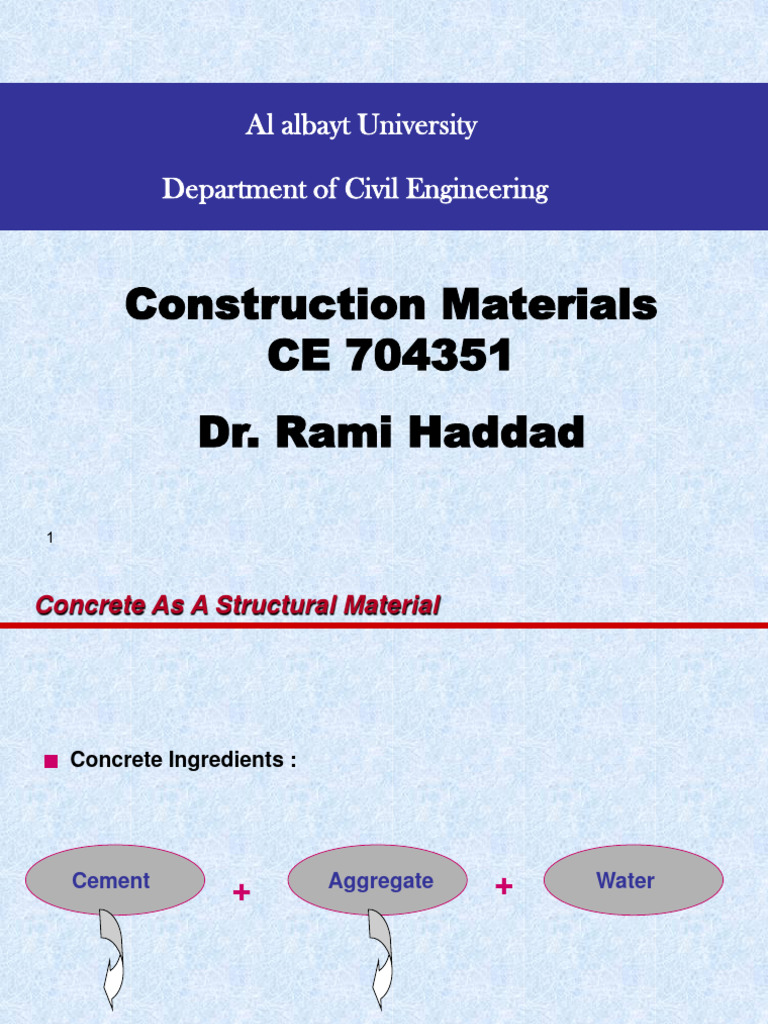 CH0 - Introduction | PDF | Concrete | Cement