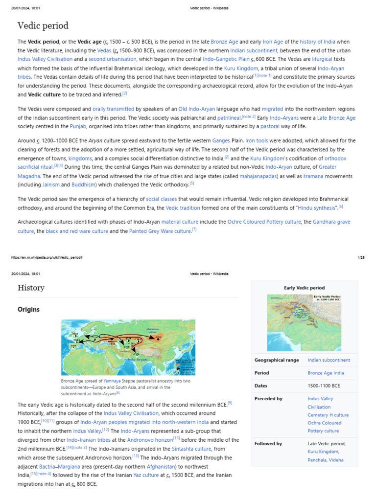 Vedic Period - Wikipedia | Download Free PDF | Vedas | Indo Aryan Peoples