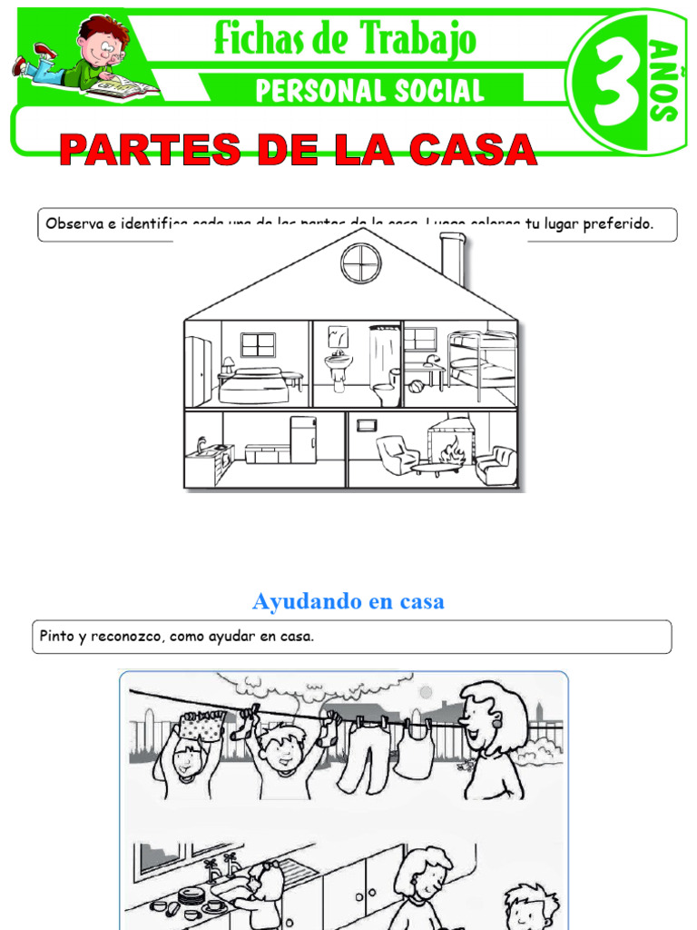 Partes de La Casa para Ninos de 3 Anos | PDF