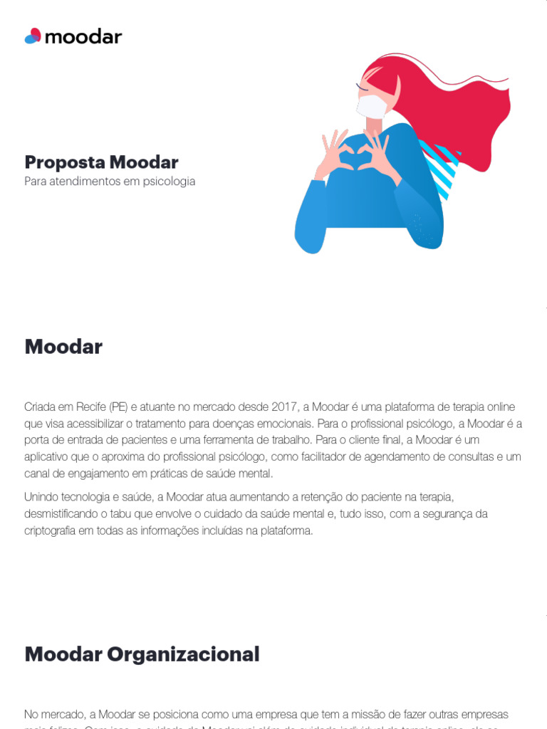 Proposta Moodar - para Psicólogos | PDF | Recibo | Psicologia
