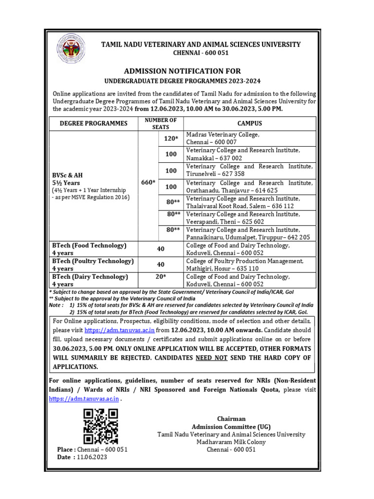 Press Notification in English - 2023-24 | PDF