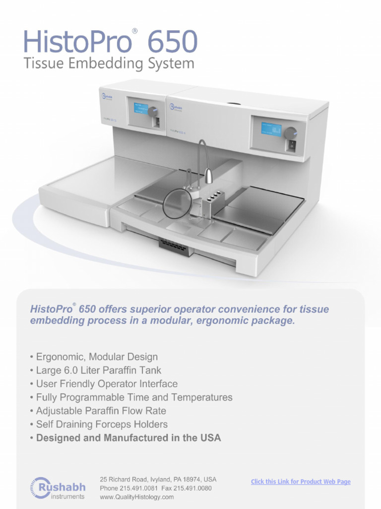 HistoPro 650 Brochure | PDF | Home & Garden