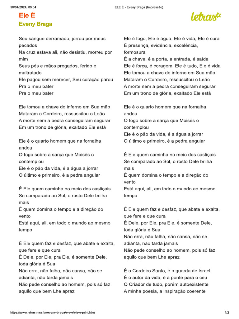 Elé É - Eveny Braga | PDF
