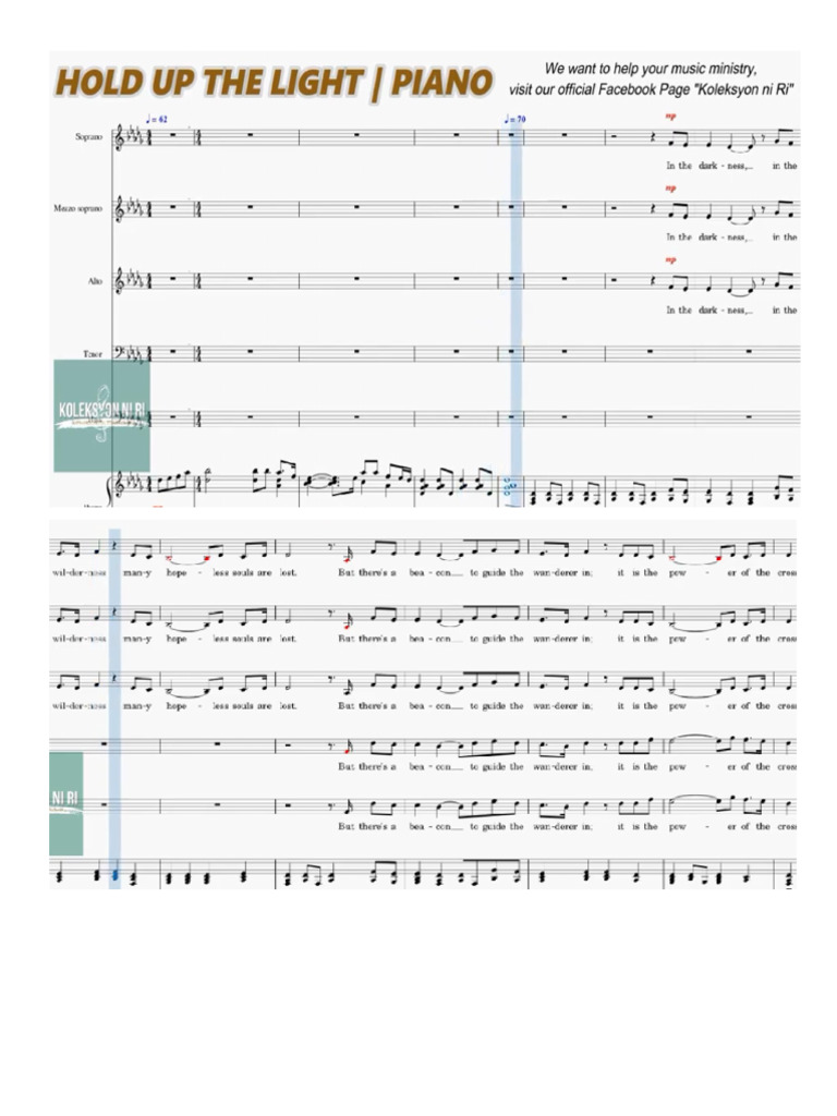 We'll Hold Up The Light - SATB Music Sheet | PDF