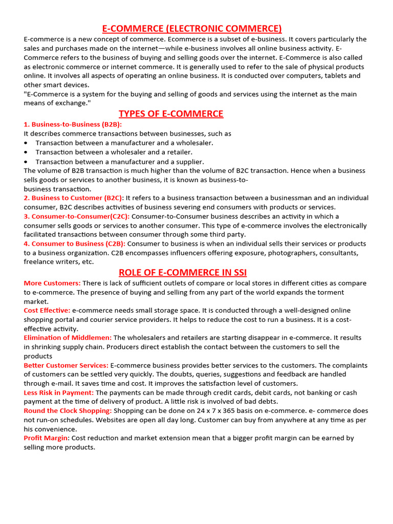 E-Commerce & M-Commerce | PDF | E Commerce | Business Process