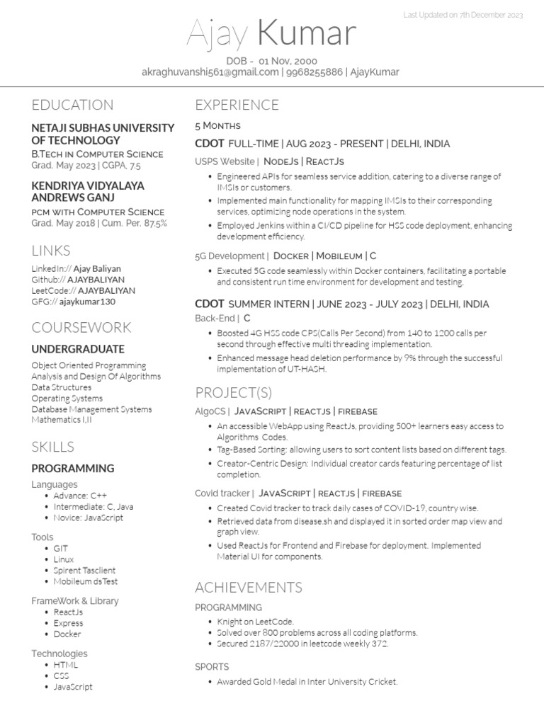 Ajay Resume 01 | Download Free PDF | Java Script | Computer Programming Ajay Resume 01 | Download Free PDF | Java Script | Computer Programming