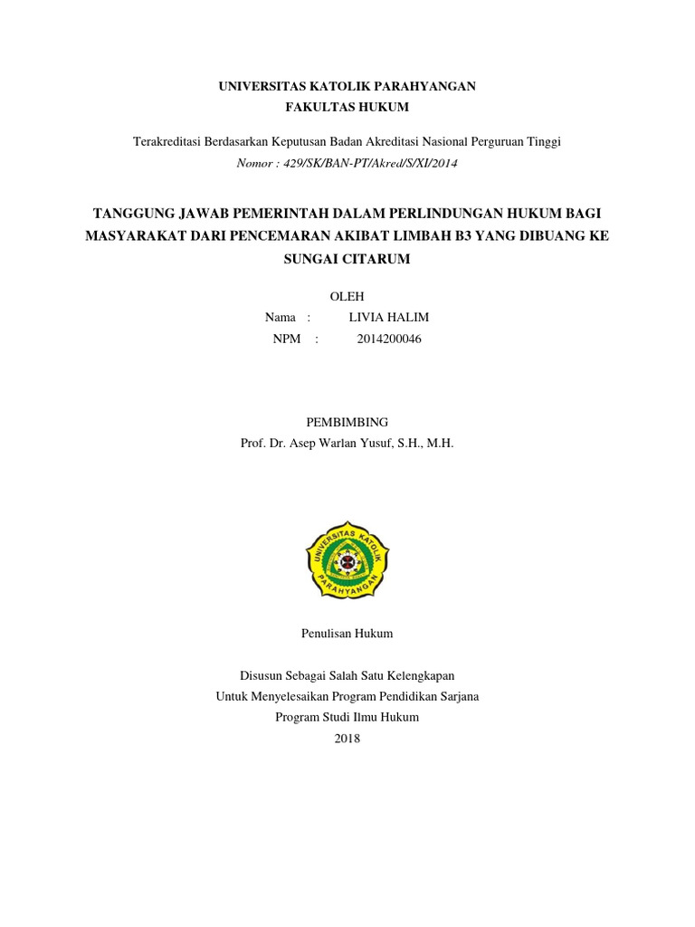 Tanggung Jawab Pemerintah atas Limbah B3 | PDF