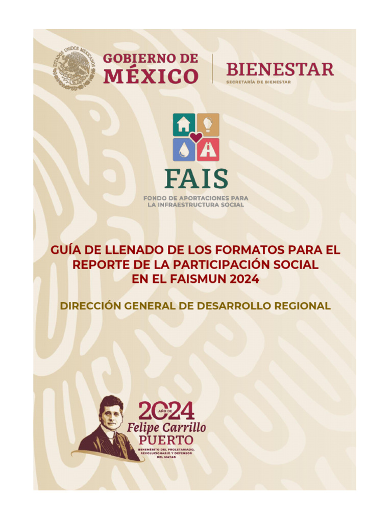 GUÍA DE LLENADO DE FORMATOS DE PARTICIPACIÓN SOCIAL | PDF
