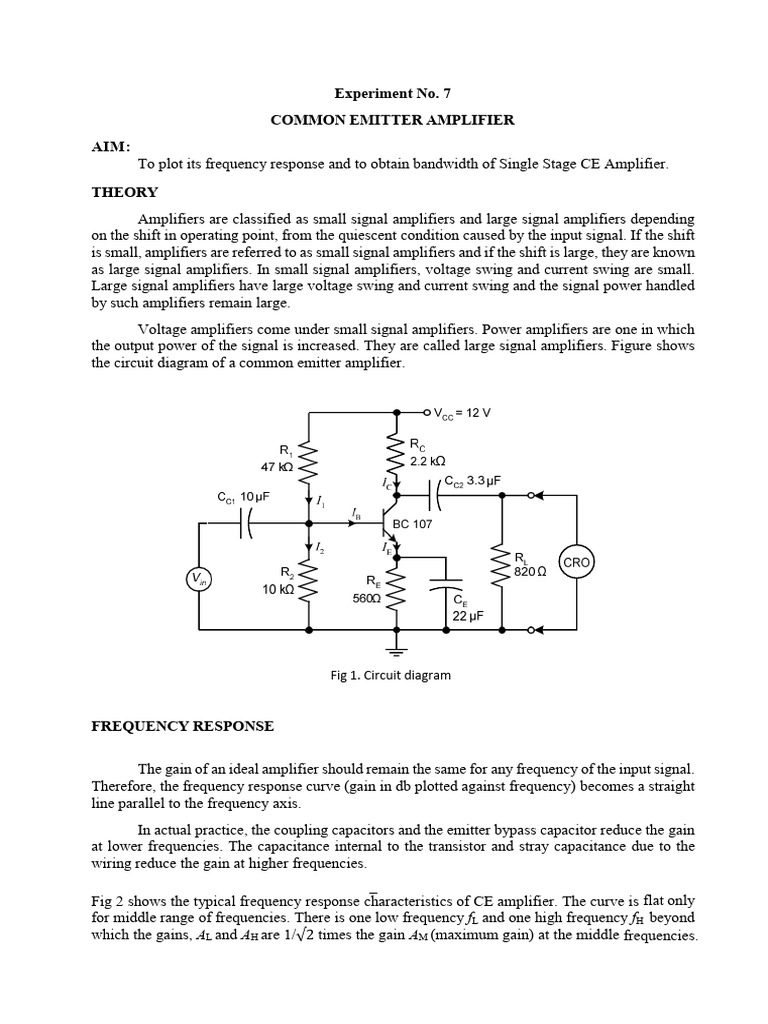 07-CE Amplifier | PDF | Amplifier | Electronic Circuits