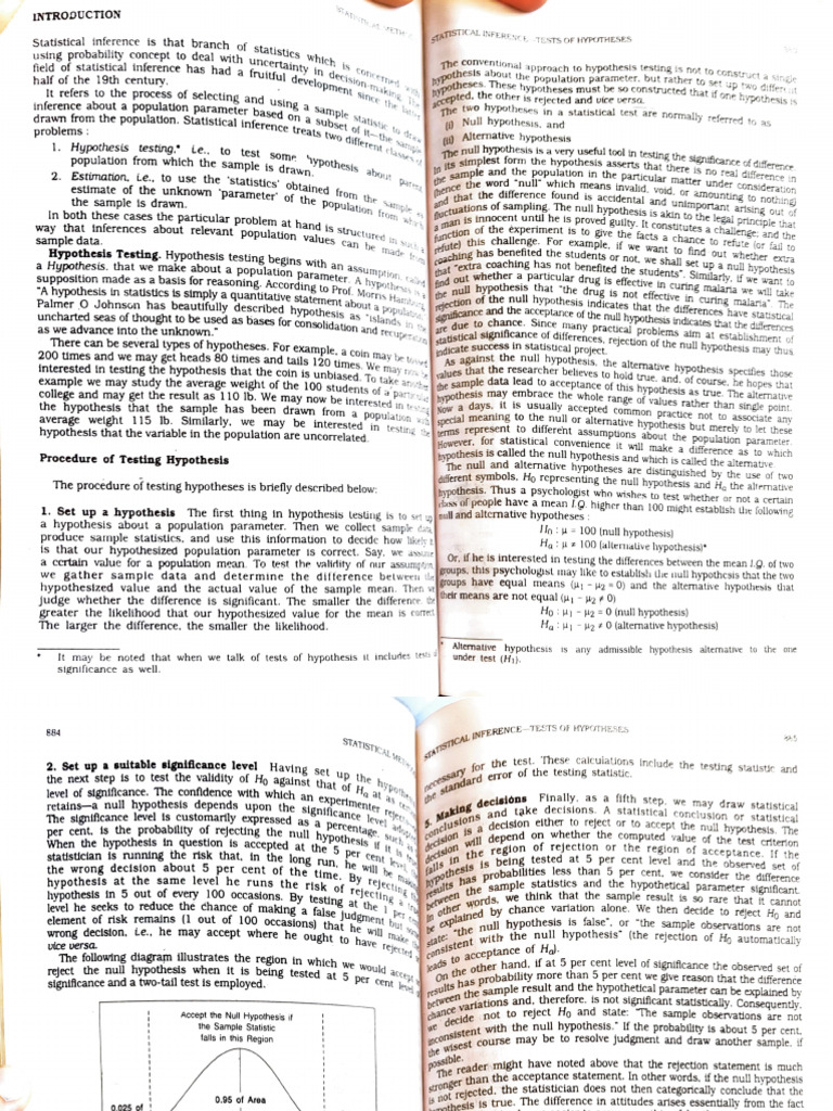 Test of Hypothesis and Significance of Large Samples, Small Samples ...