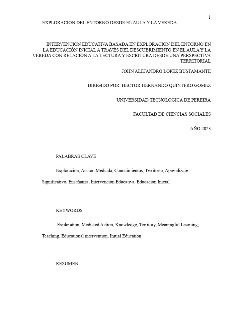 TF1. Jhon Alejandro | PDF | Aquisición de idioma | Aprendizaje