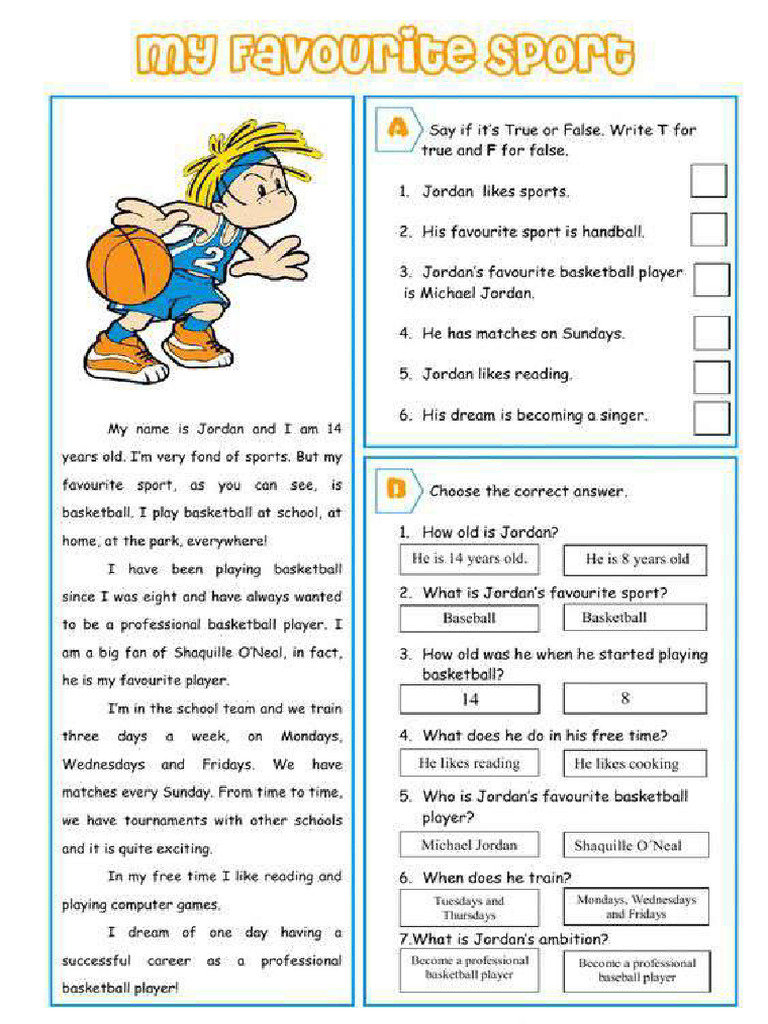 My Favorite Sport | PDF
