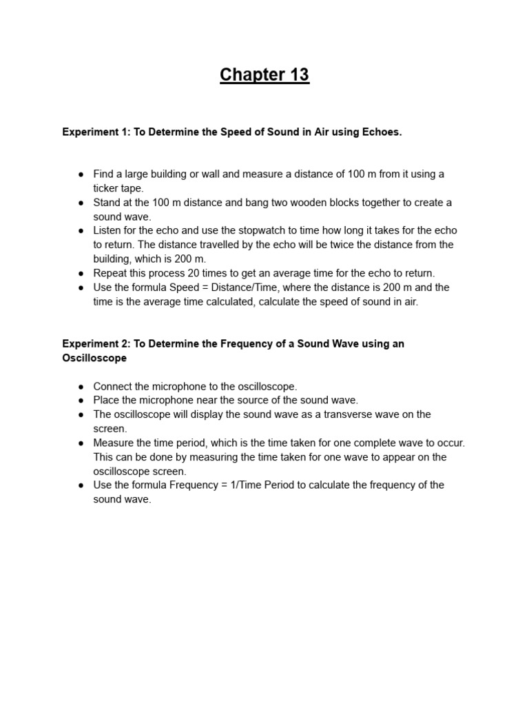 Sound Speed and Frequency Experiments | PDF | Technology & Engineering