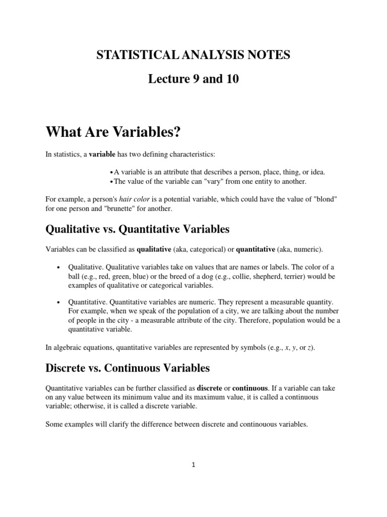 Statistical Analysis L10 - 12 | Download Free PDF | Statistical ...