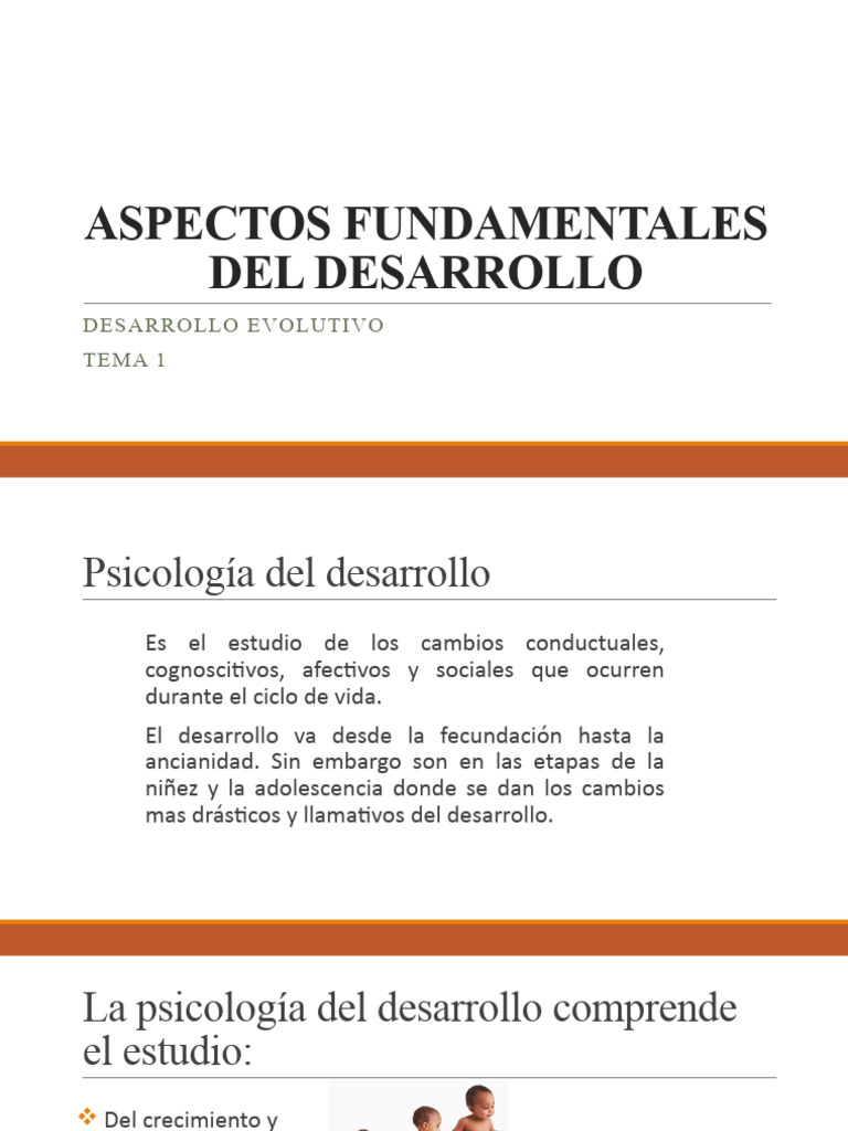 Tema 1 Aspectos Fundamentales Del Desarrollo | PDF | Comportamiento | Sicología