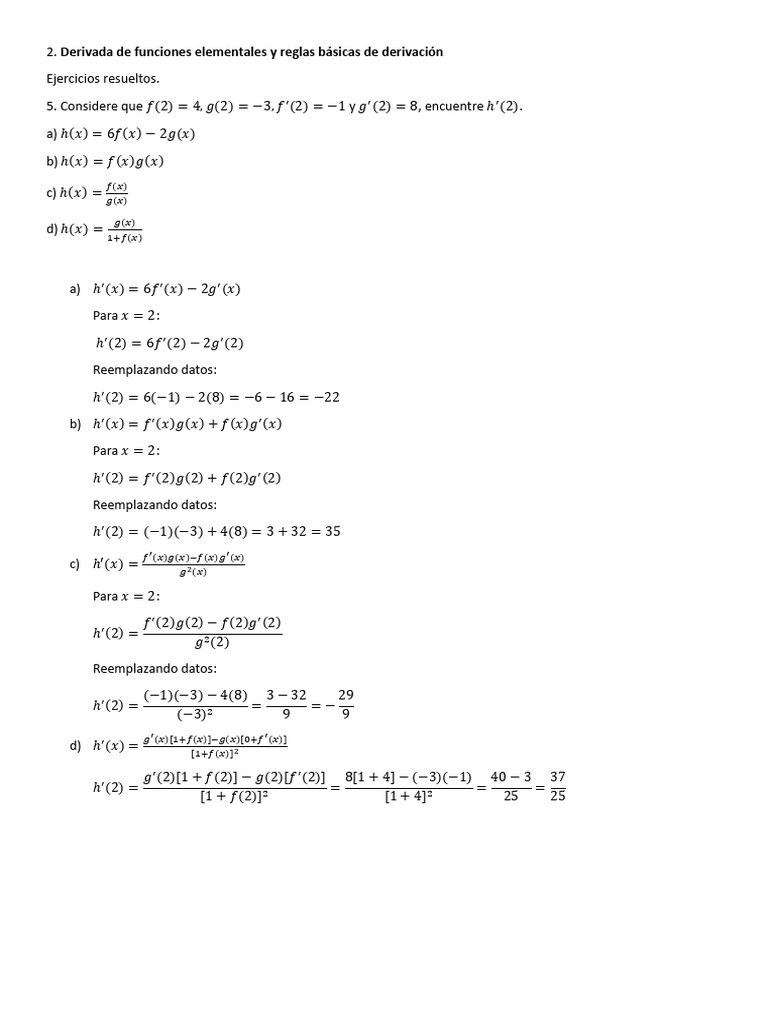 Re Sueltos Der I Vadas 2 | PDF | Tangente | Pendiente