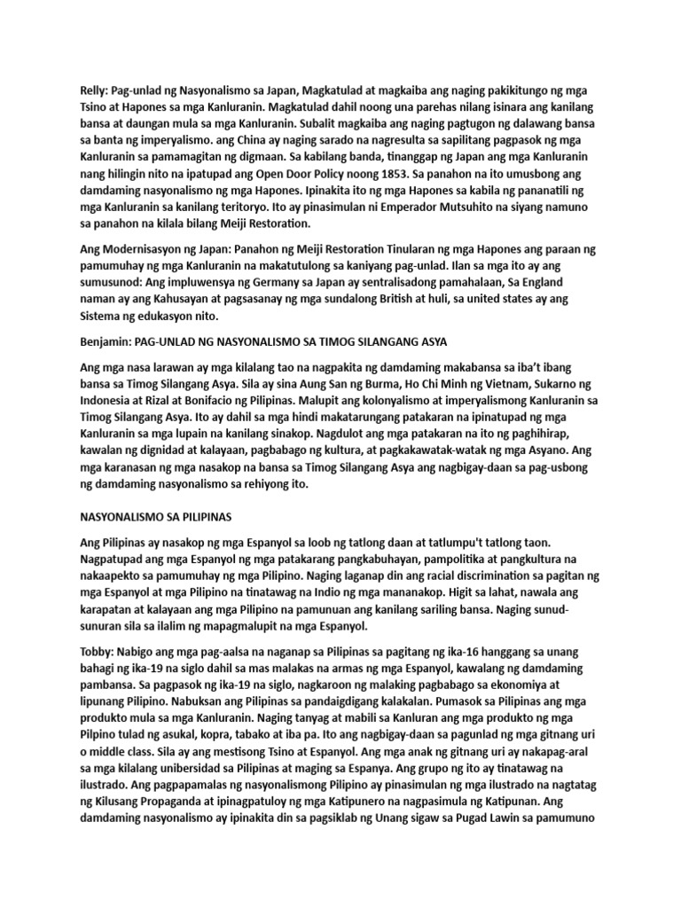 SCRIPT FOR AP 2nd Half Q4 M6 | PDF