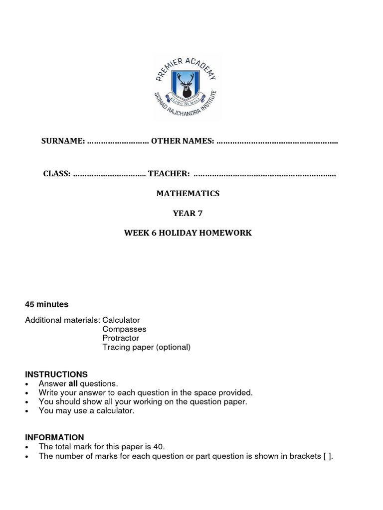 Week 6-Maths | Download Free PDF | Triangle | Elementary Mathematics