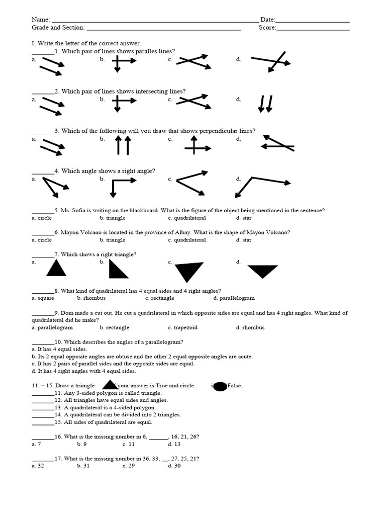PT - Mathematics 4 - Q3 | Download Free PDF | Geometry | Euclidean Geometry