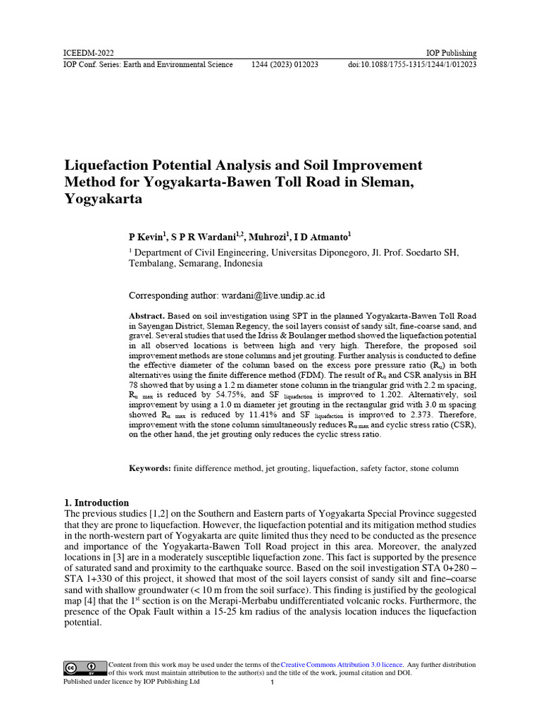 Liquefaction Potential Analysi | PDF | Applied And Interdisciplinary ...