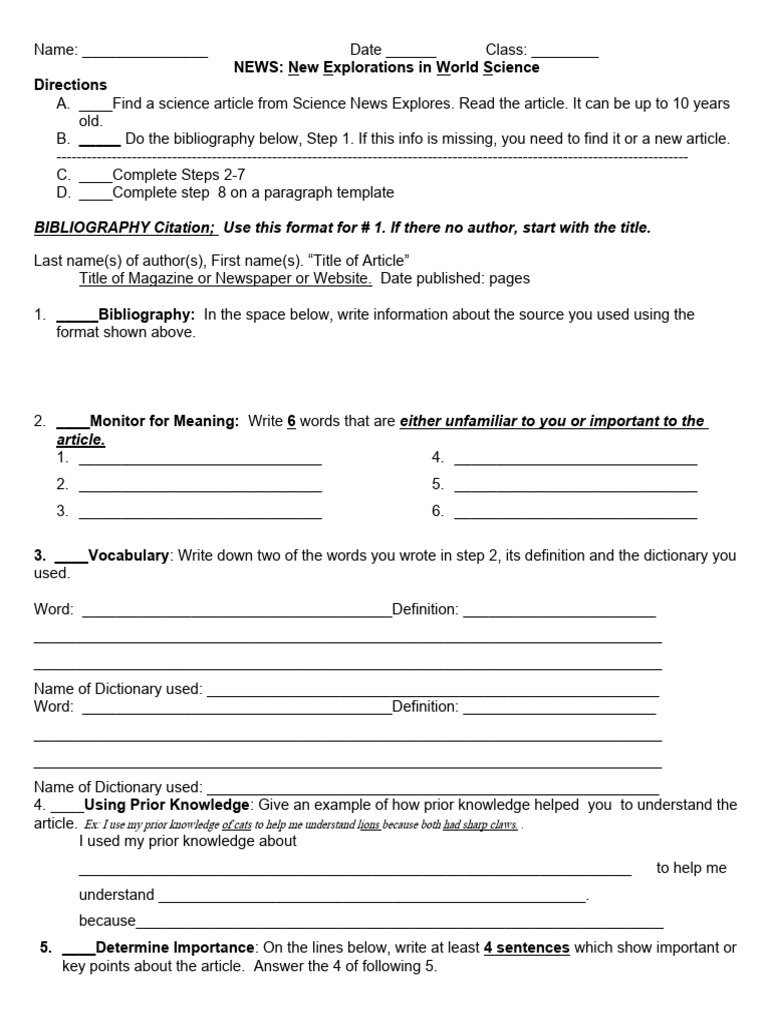 Sciencenewsarticlesummary 1 Pdf Human Communication Cognitive Science