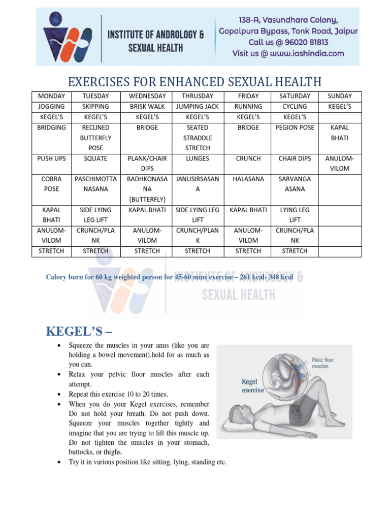 Updated-Exercise Chart | Download Free PDF | Human Anatomy | Anatomy