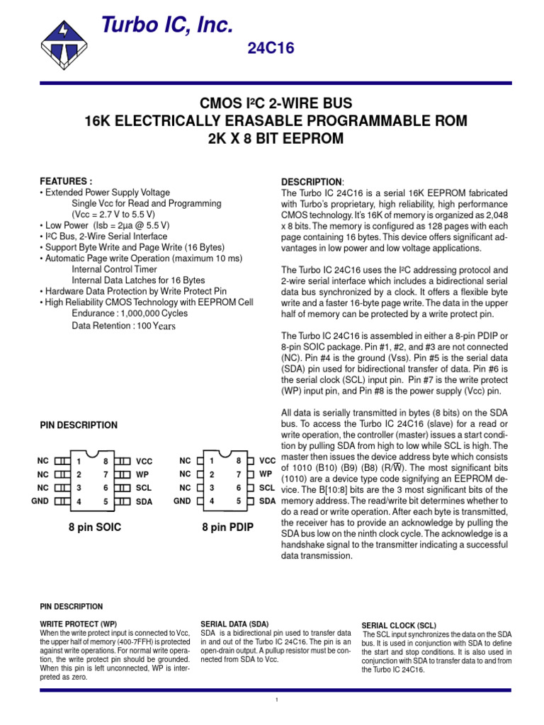 24c16 - Memoria | Download Free PDF | Manufactured Goods | Information And Communications Technology