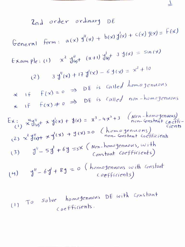 Diff Eq Lect 8 | PDF