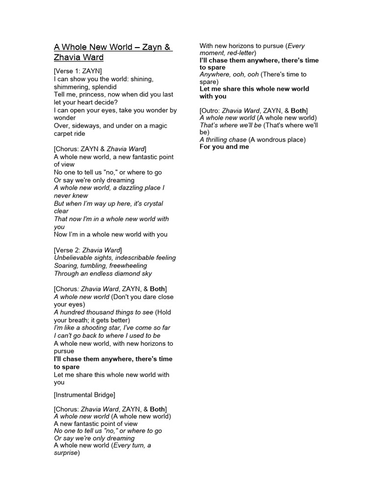 A Whole New World | PDF
