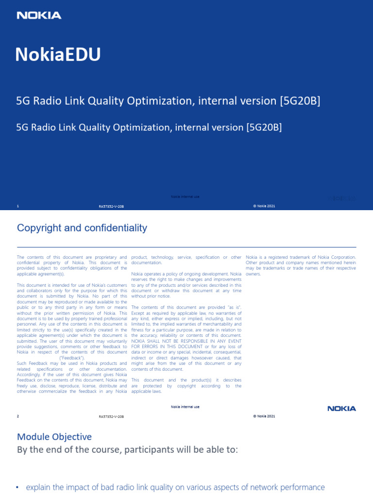 5G Radio Link Quality Optimization - Internal Version | PDF | Mimo | Radio
