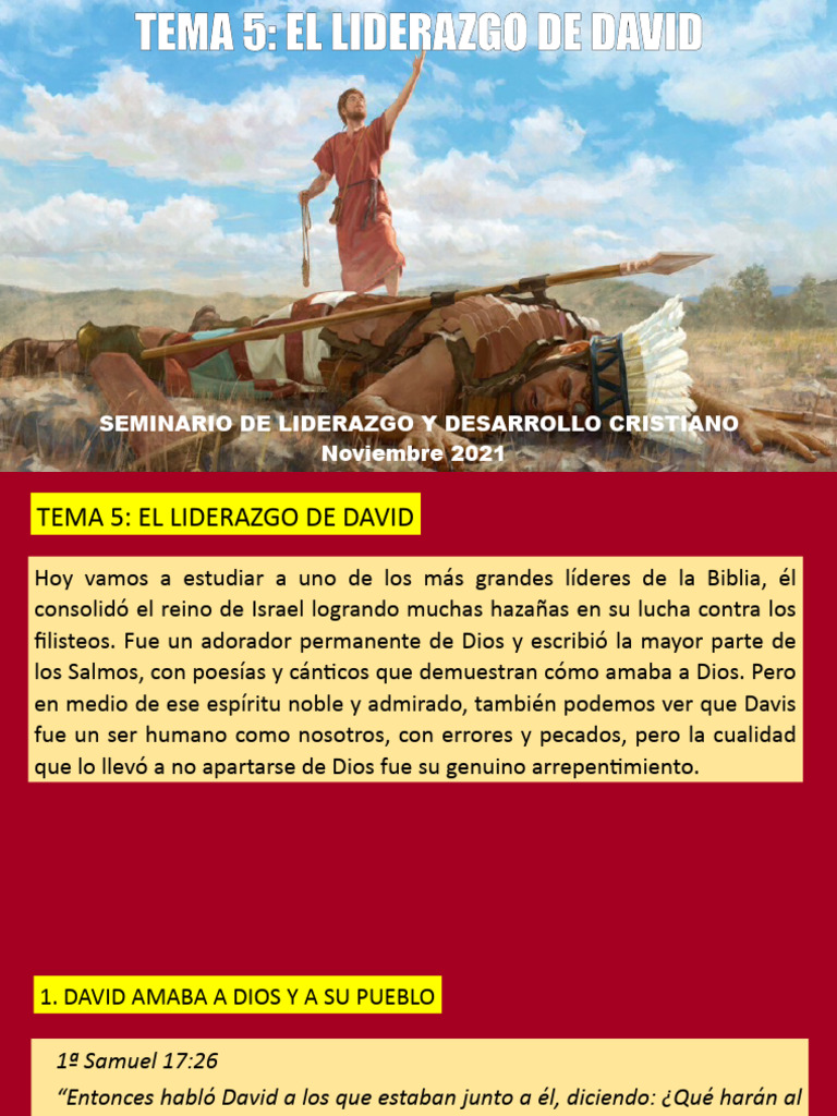 Liderazgo de David en la Biblia | PDF | David | Saulo