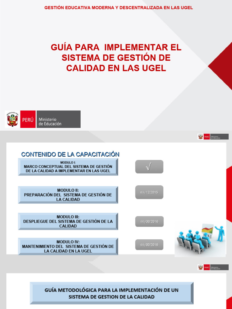 Implementación del SGC en UGEL | PDF | Gestión de la calidad | Sistema ...