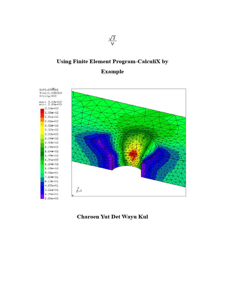 Using Finite Element Program Pdf Finite Element Method Stress