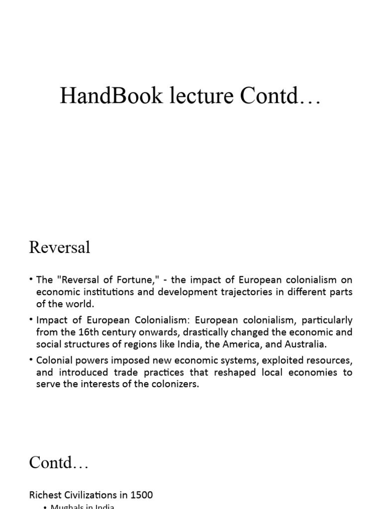 reversal fortune | PDF | Colonialism | Economic Growth