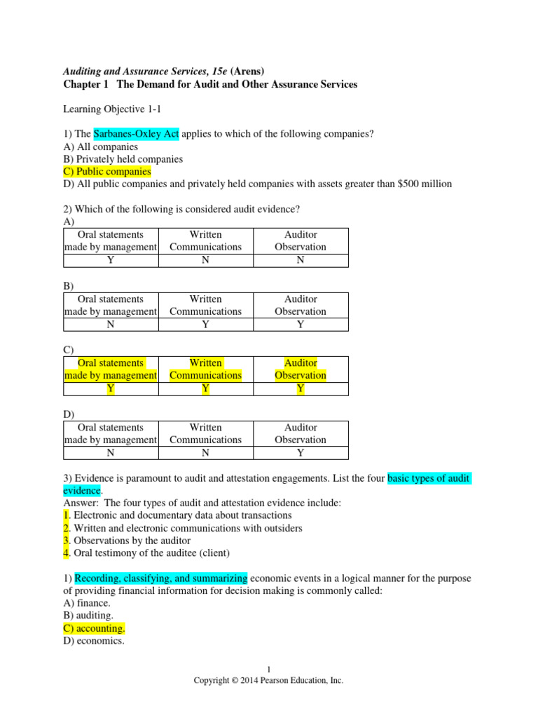 Chapter 1 | PDF | Audit | Financial Audit