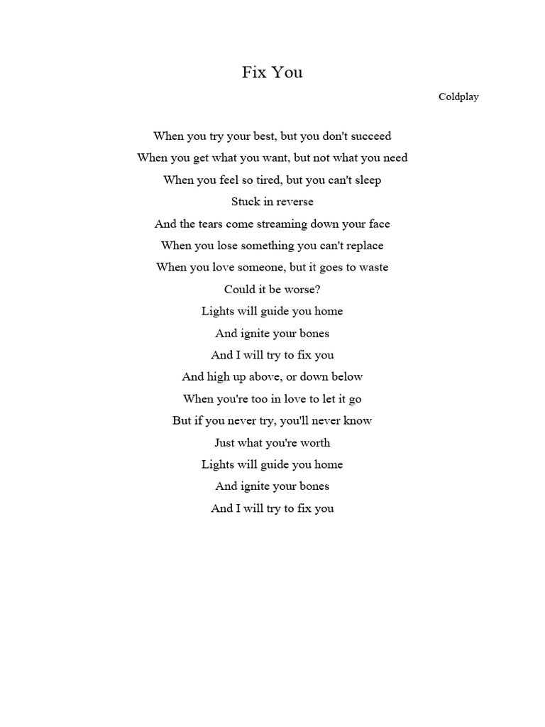 Fix You | PDF | Self-Improvement