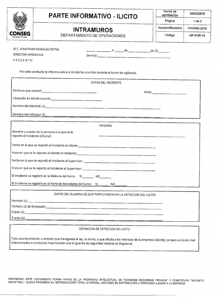 Parte Informativo | PDF