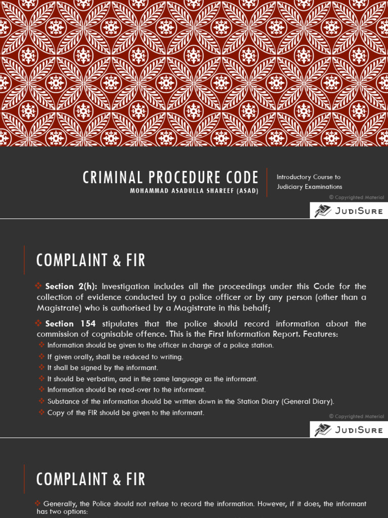 CRPC - JudiSure | PDF | Bail | Arrest