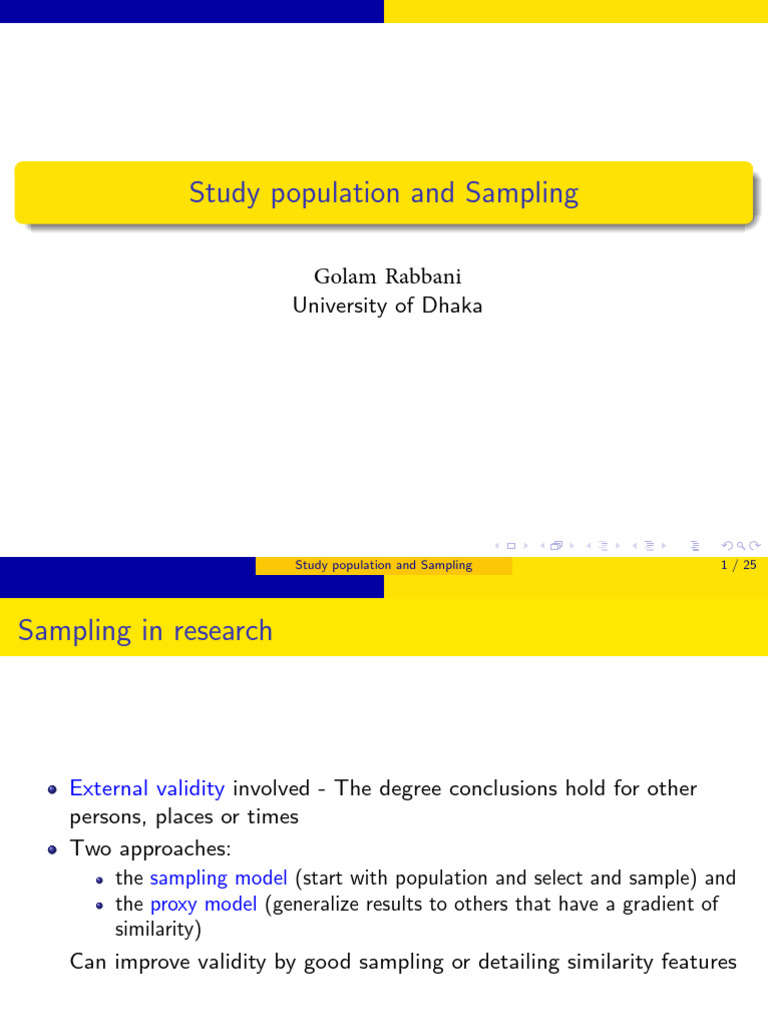 Study population and Sampling | PDF | Sampling (Statistics ...