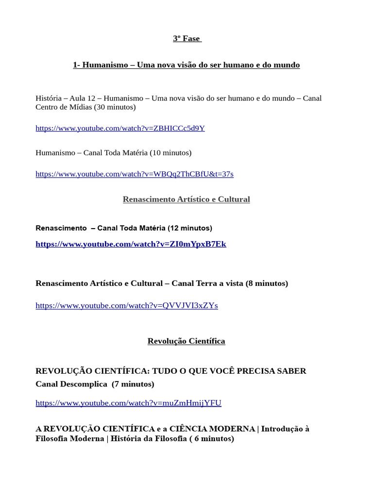 História Moderna e Contemporânea | PDF | Revolução Científica | Science