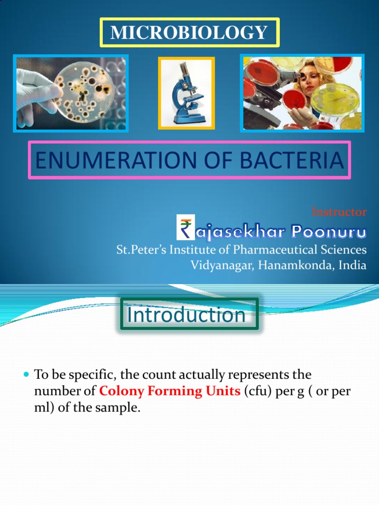 Bacterial Counting Techniques Overview | PDF | Colony Forming Unit ...