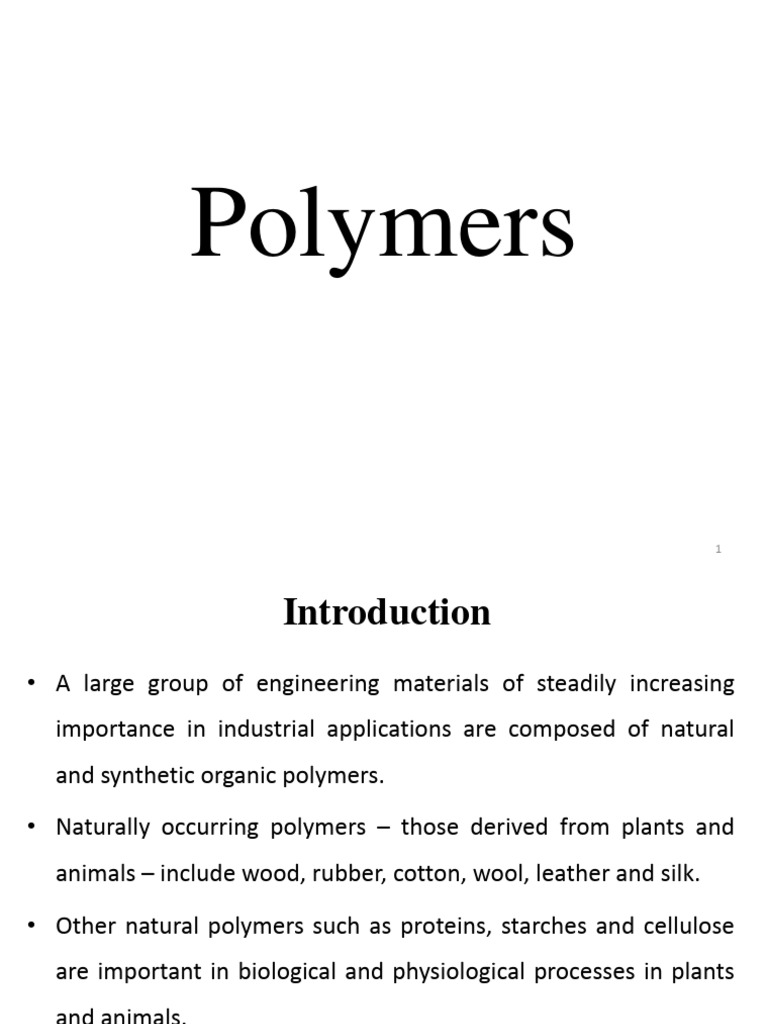 Polymers | PDF | Polymerization | Polymers