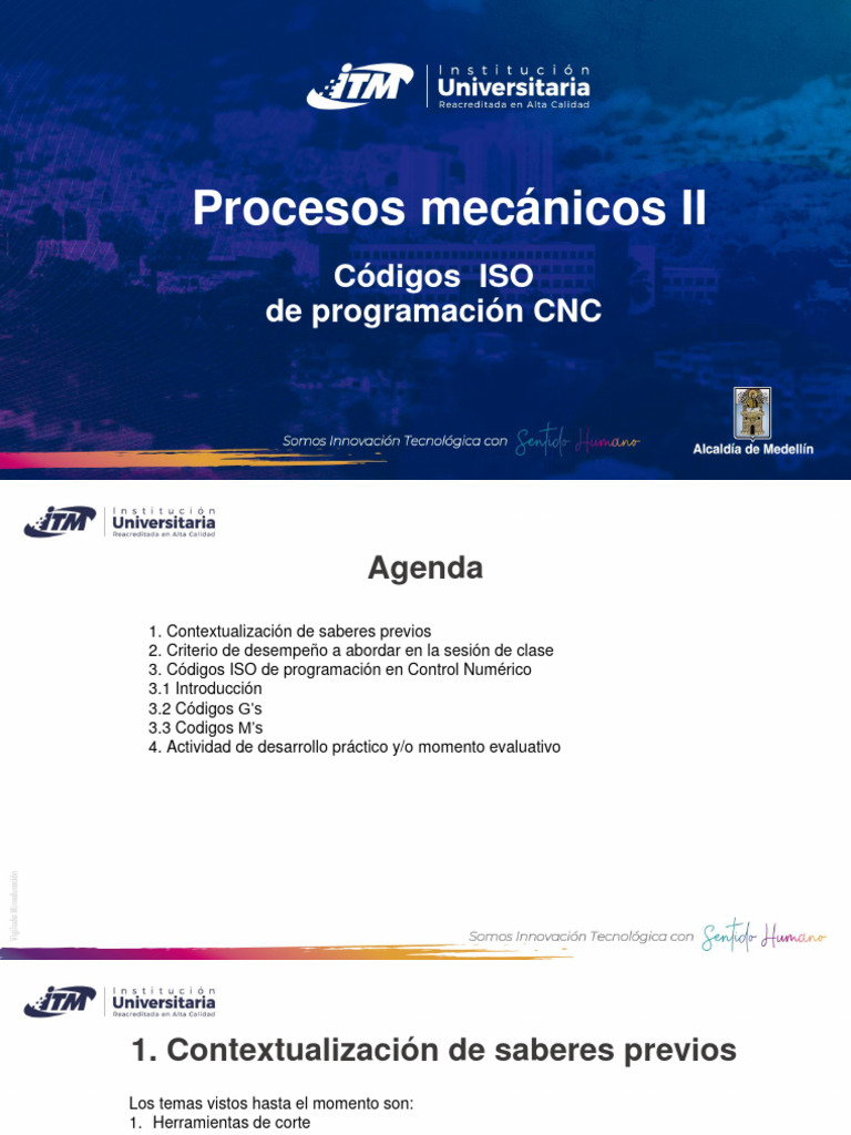 Presentación-Códigos ISO CNC | PDF | Control numerico | Metalurgia