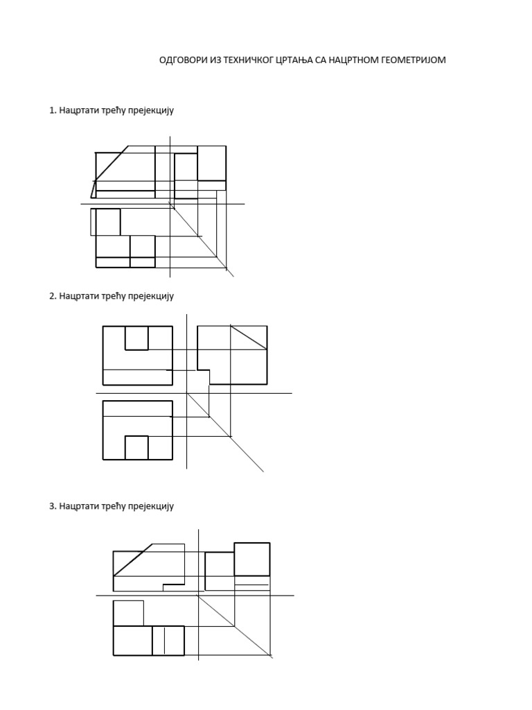 Tehnicko Crtanje Odgovori | PDF